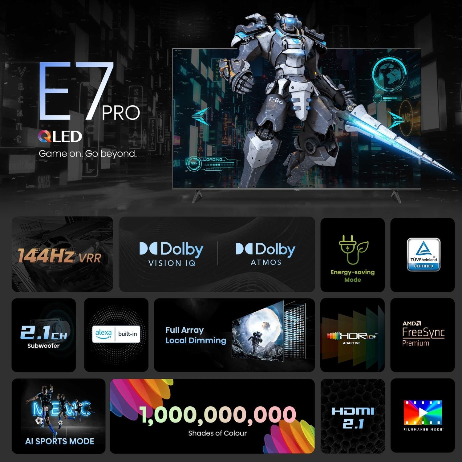 Hisense E7N PRO 100 inch 4K Ultra HD QLED Smart TV - Page 1 - - BuyItDirect.ie